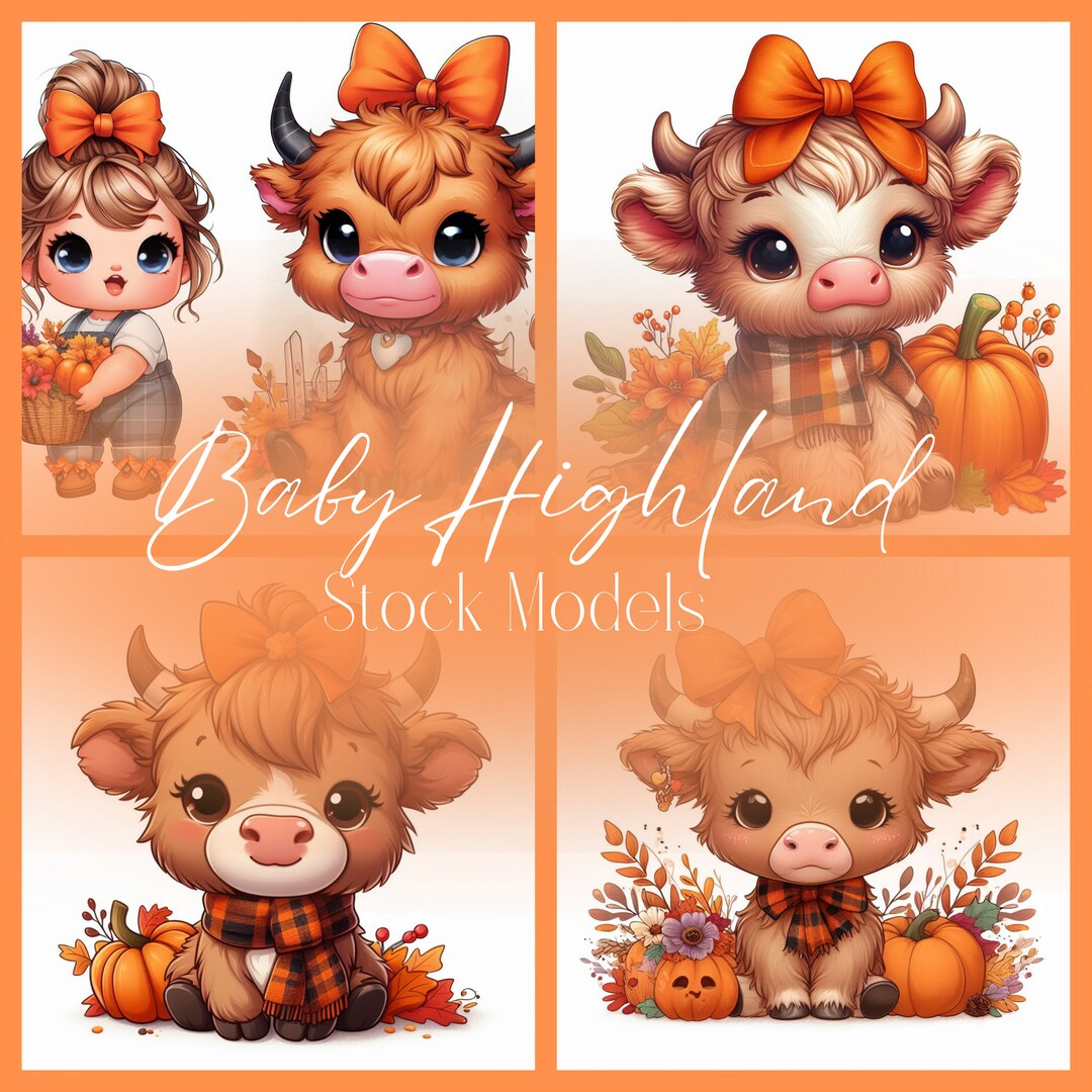 Highland Cowchristmas Highland Cowbaby Highland Cowhighland - Etsy