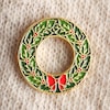 Vintage Christmas Wreath Pin Brooch Retro Jewelry - Etsy
