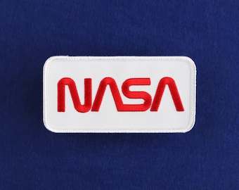 NASA Patch NASA Worm Logo Iron on Patches Embroidered Sew on STEM ...