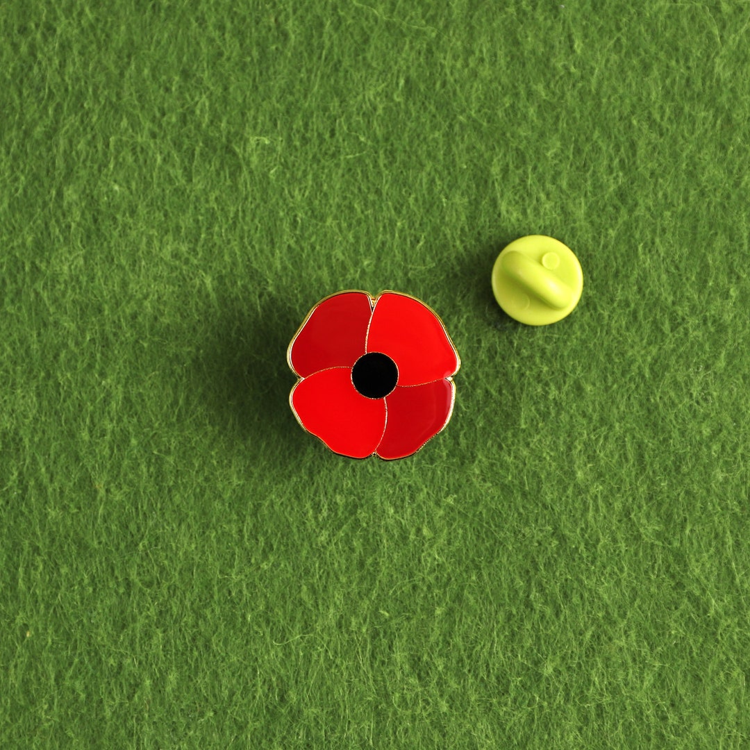 Remembrance Day Poppy Pin - Etsy