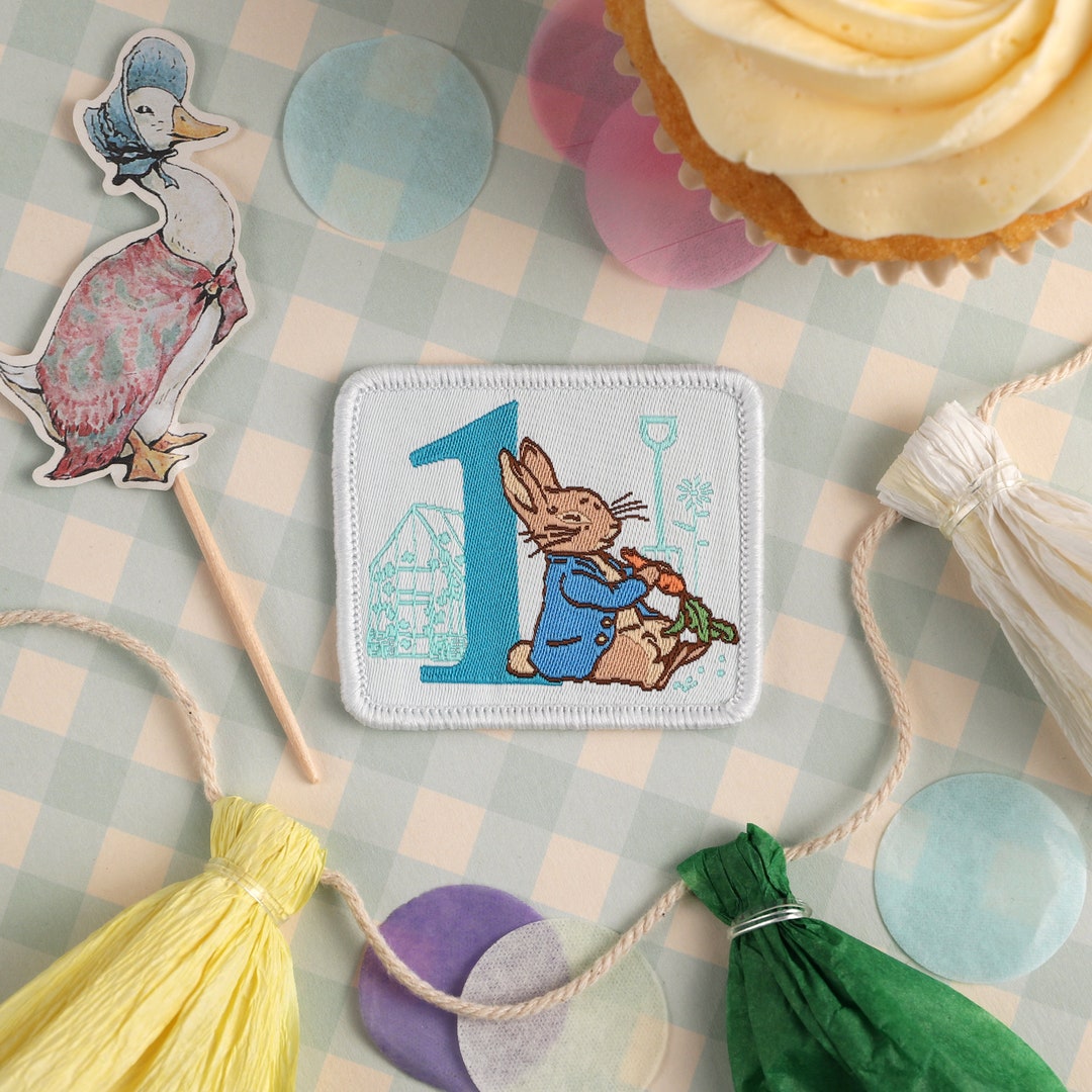 1 Year Old Peter Rabbit Woven Patch Beatrix Potter - Etsy