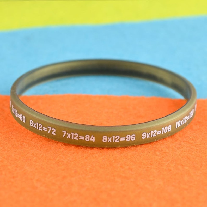 Multiplication Times Tables Silicone Wristbands - Set of 12 - Etsy