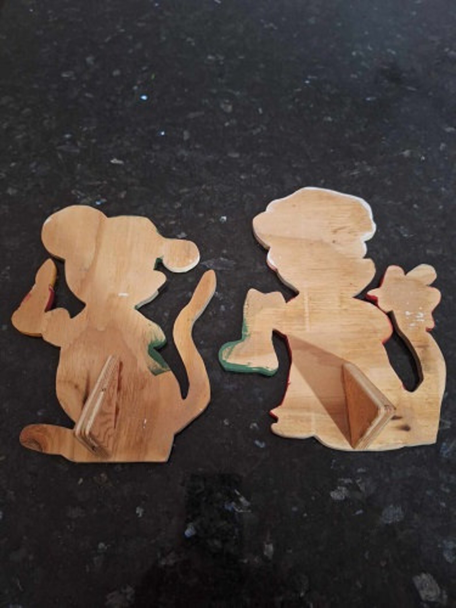 Cute Vintage Holiday Mice Decor Handmade Painted Wood - Etsy