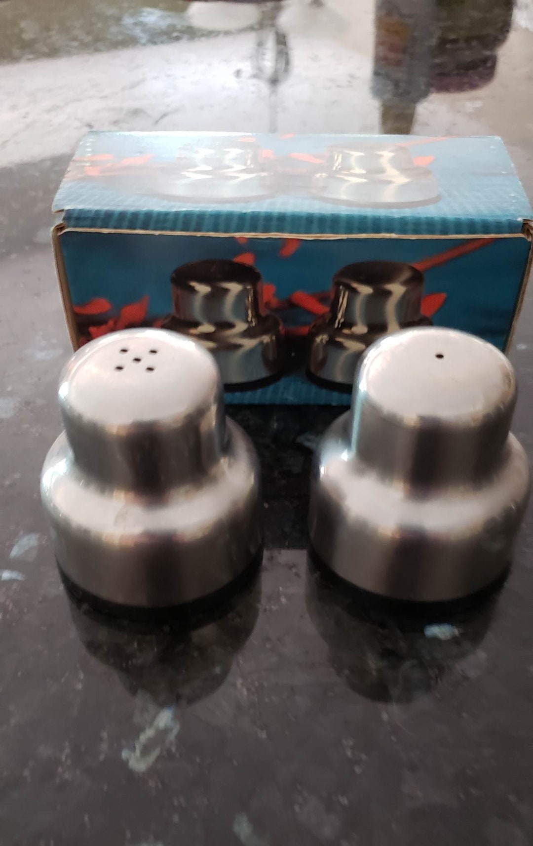 Made in Denmark- 18-8 Stainless Salt and Pepper Set "salt and Peber ...