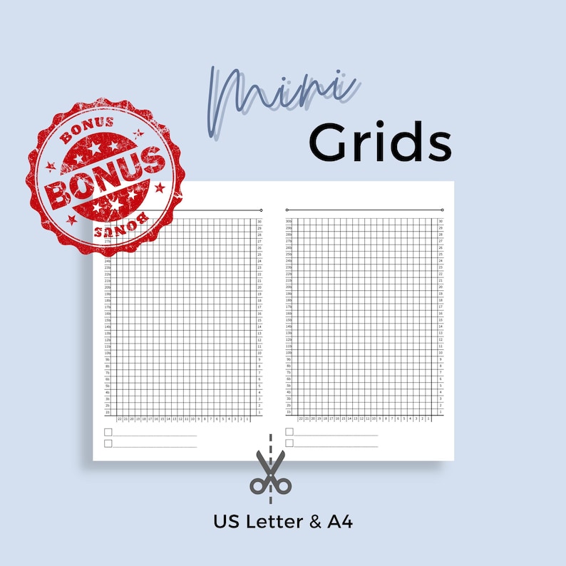 Printable Mosaic Crochet Pattern Grid Template Inset and Overlay With Row Tracker Digital ...