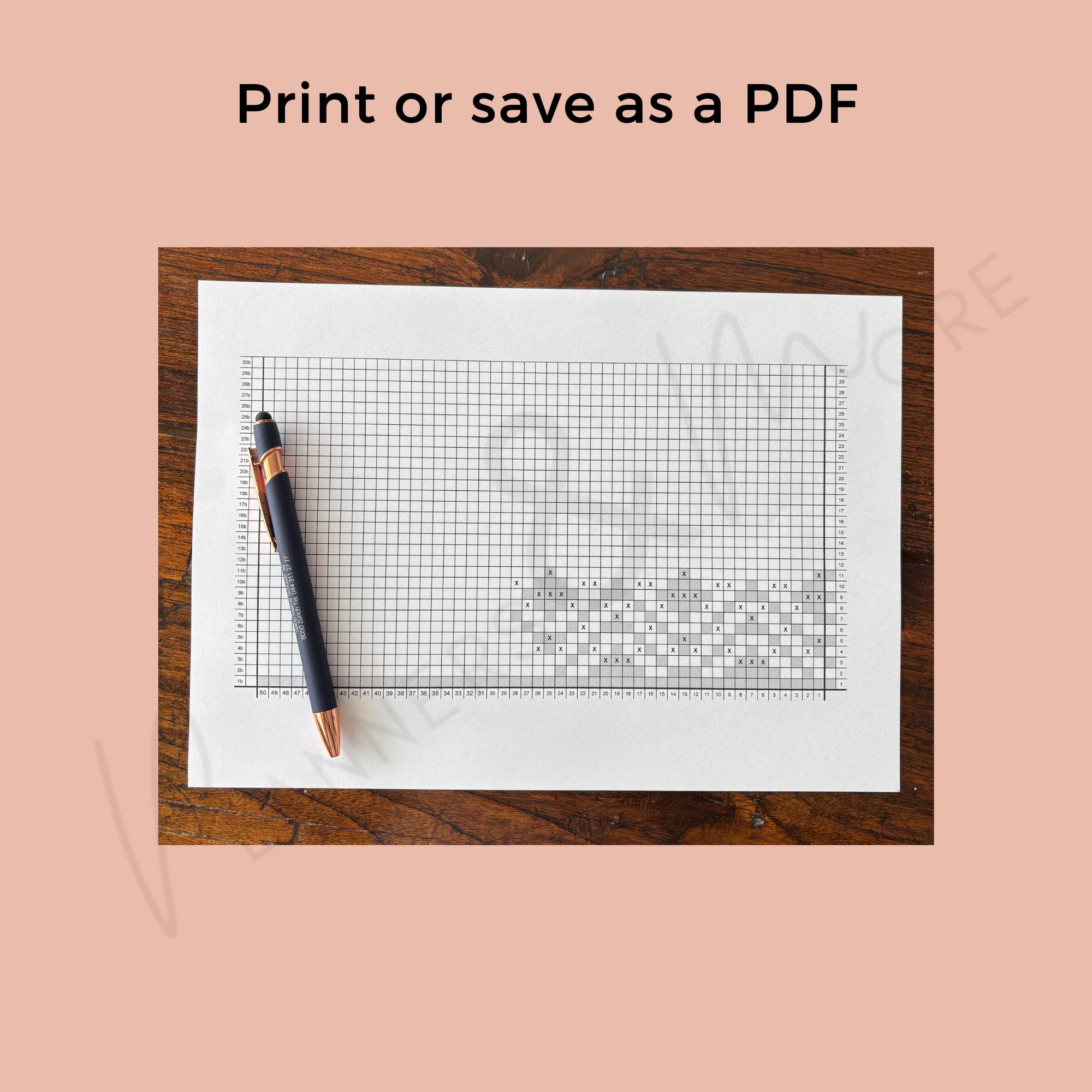 Clickable Mosaic Crochet Pattern Generator Grid Excel Macros Enabled ...