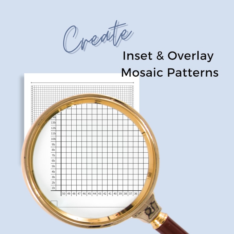 Printable Mosaic Crochet Pattern Grid Template Inset and Overlay With ...