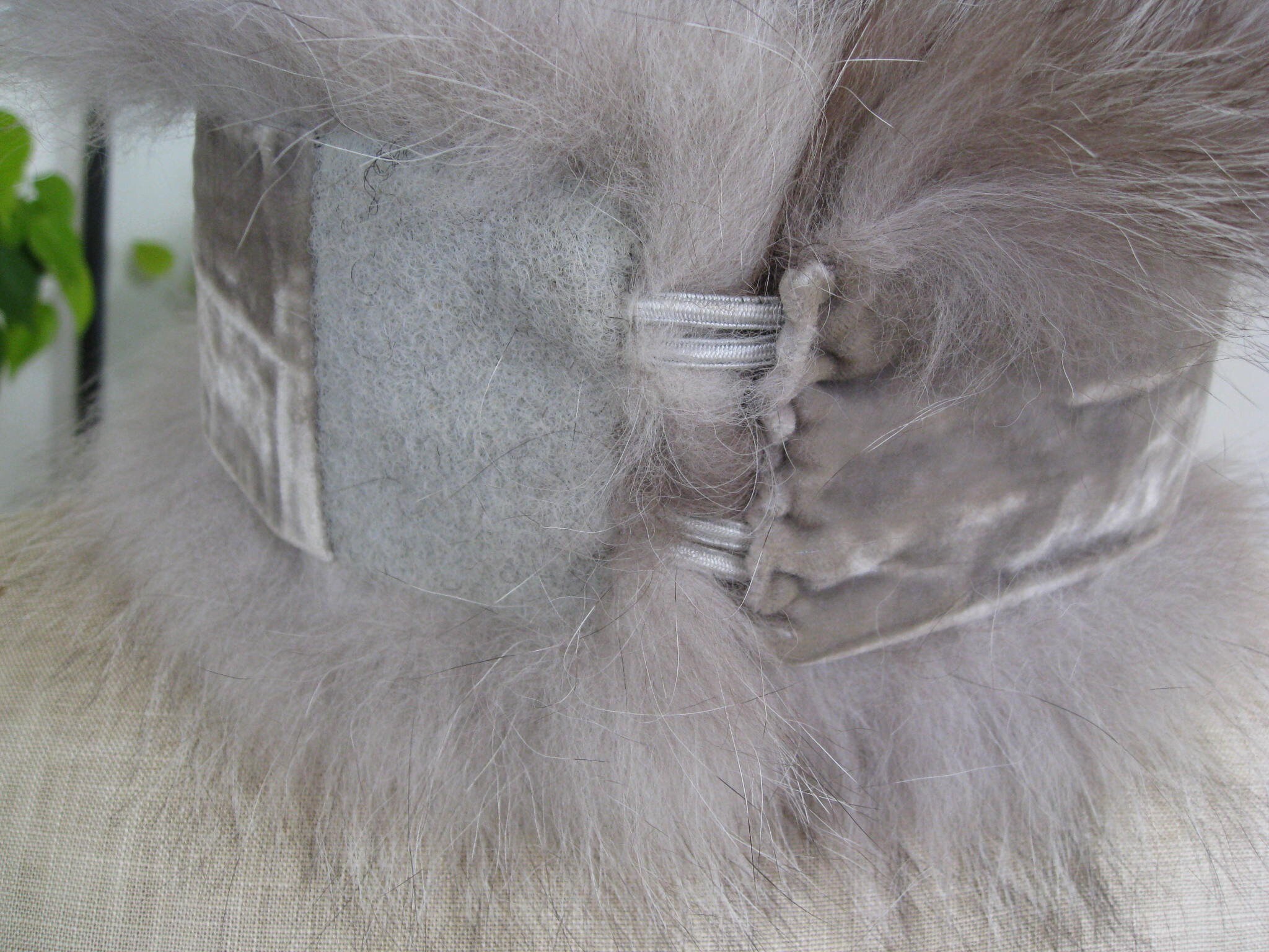 Real Indigo Silver Fox Fur Headband - Etsy