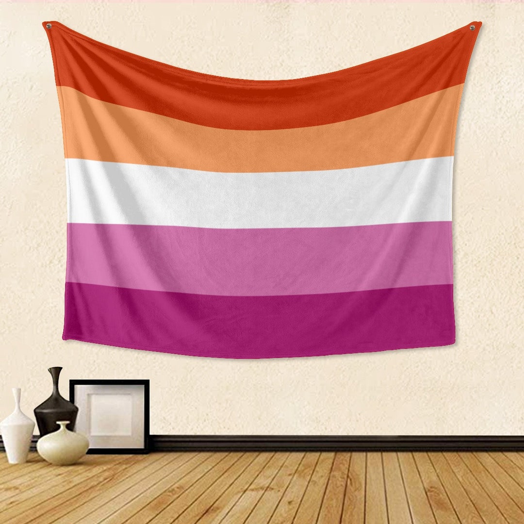 Lesbian Pride Wall Hanging - 5-color Version, WLW Single-side Print ...