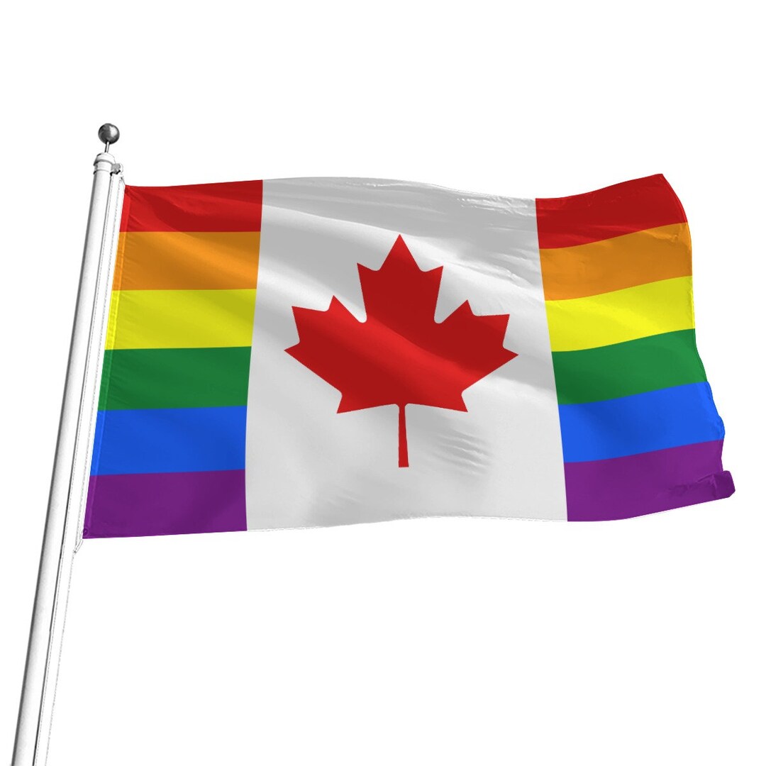 Canada Pride Flag, 5 Sizes, LGBTQ+ Pride Flag, Ideal for Pride Marches ...