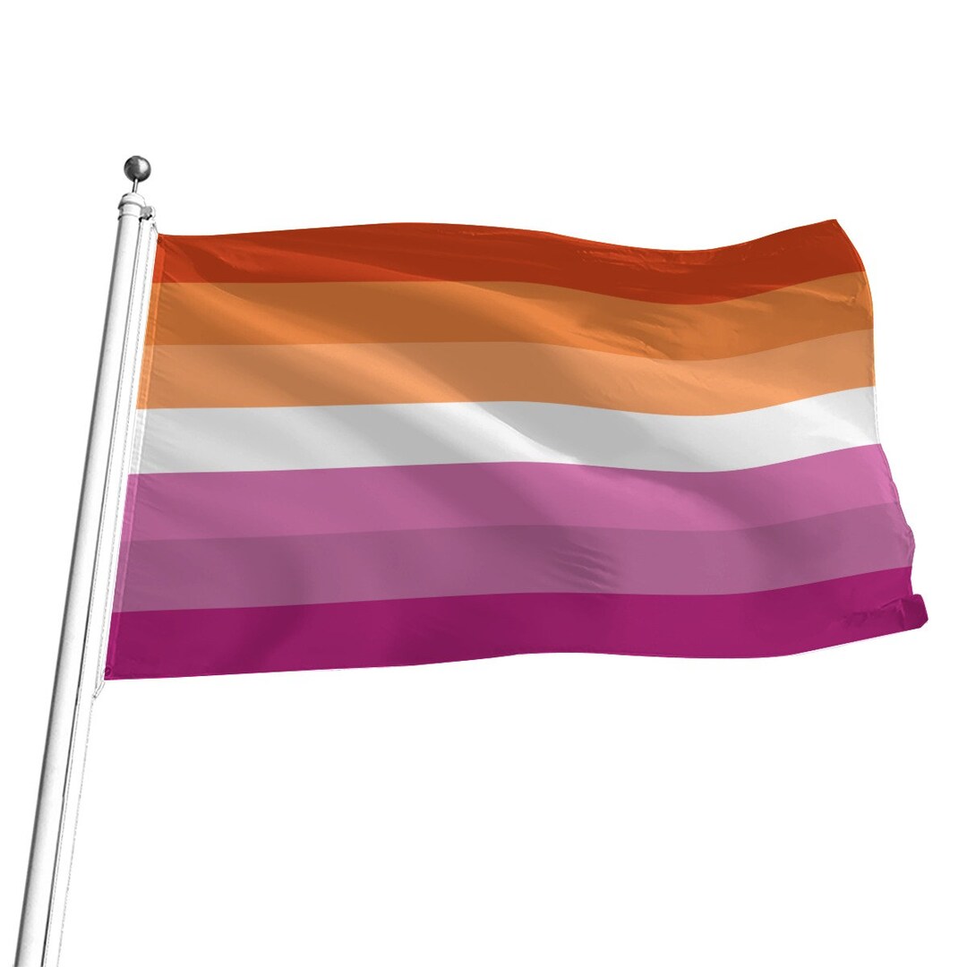 Sunset Lesbian Pride Flag, 5 Sizes, LGBT Pride, Lesbian Pride, Ideal ...