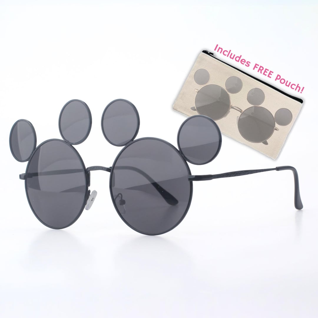 Black Mickey Mouse Sunglasses – Minimalist Cosplay Eyewear for Disney ...