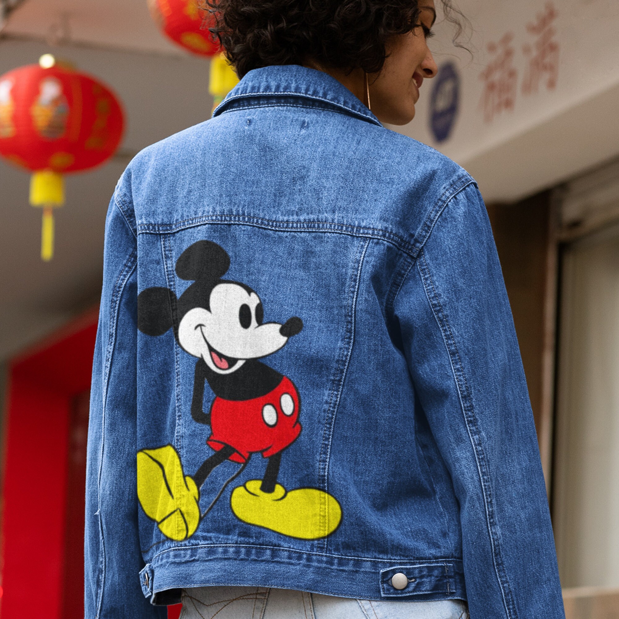Mickey Mouse Hand-painted Jacket | Jean Jacket and Delivery Included ...