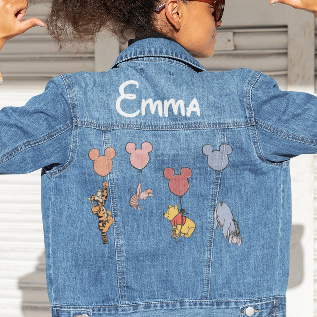 Disney Jacket, Custom Disney Jean Jacket - Winnie Pooh, Tiger, Piglet ...