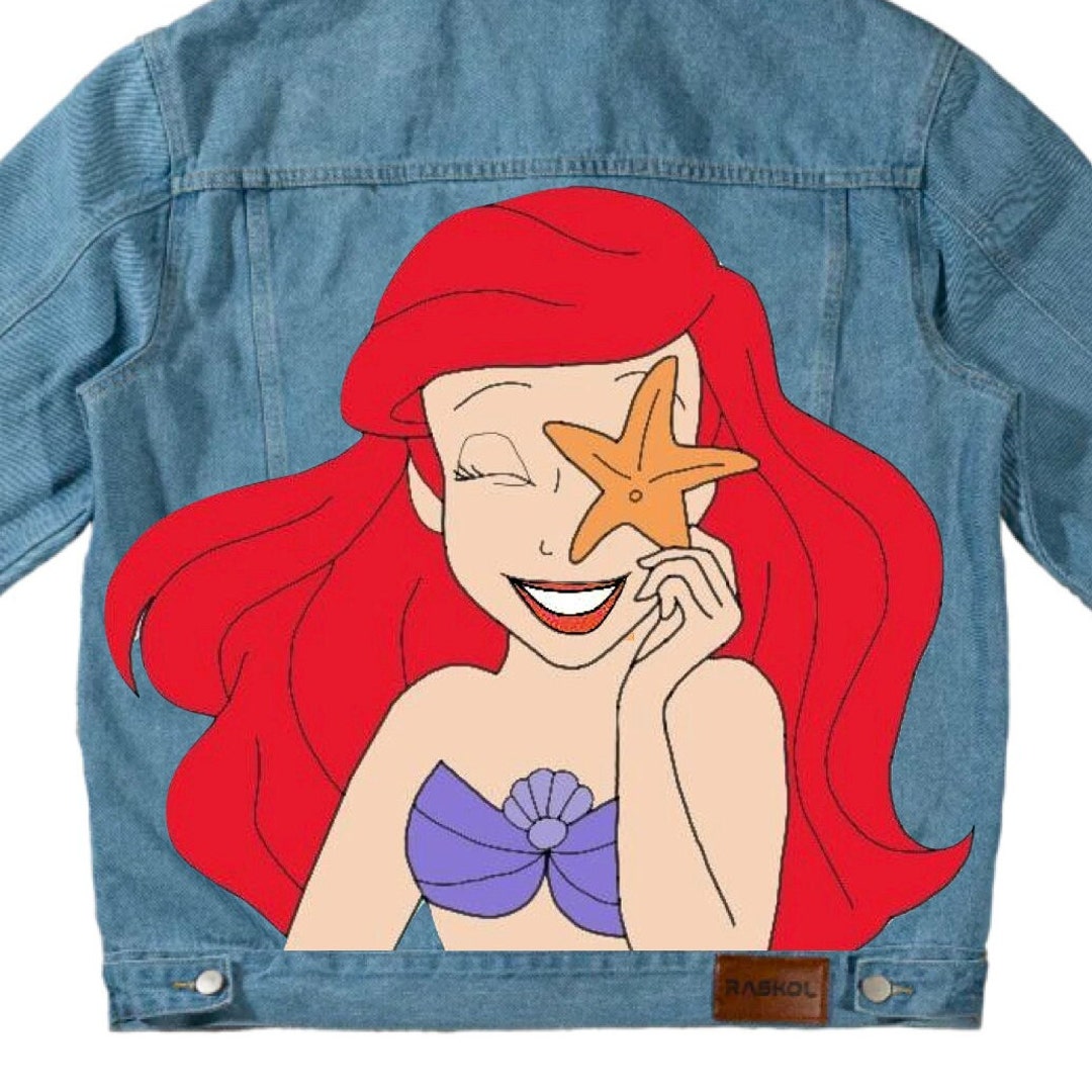 Little Mermaid Hand-made Painted Jacket Thelittle Mermaid Littlemermaid ...