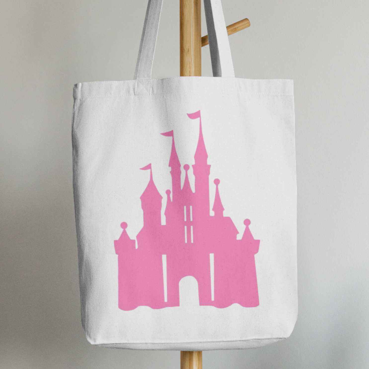 Hand-painted Disney Castle Tote Bag, Custom Canvas Bag, Disney Castle ...