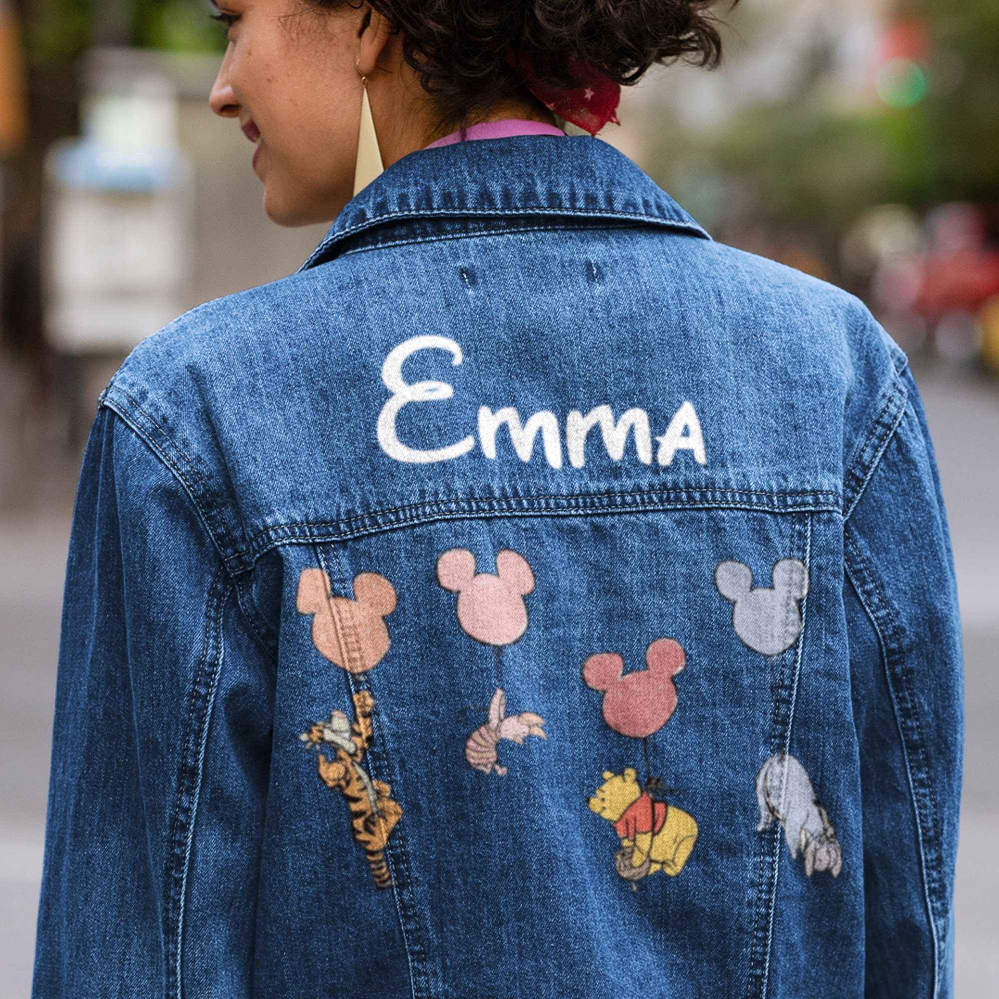 Disney Jacket, Custom Disney Jean Jacket Winnie Pooh, Tiger, Piglet ...