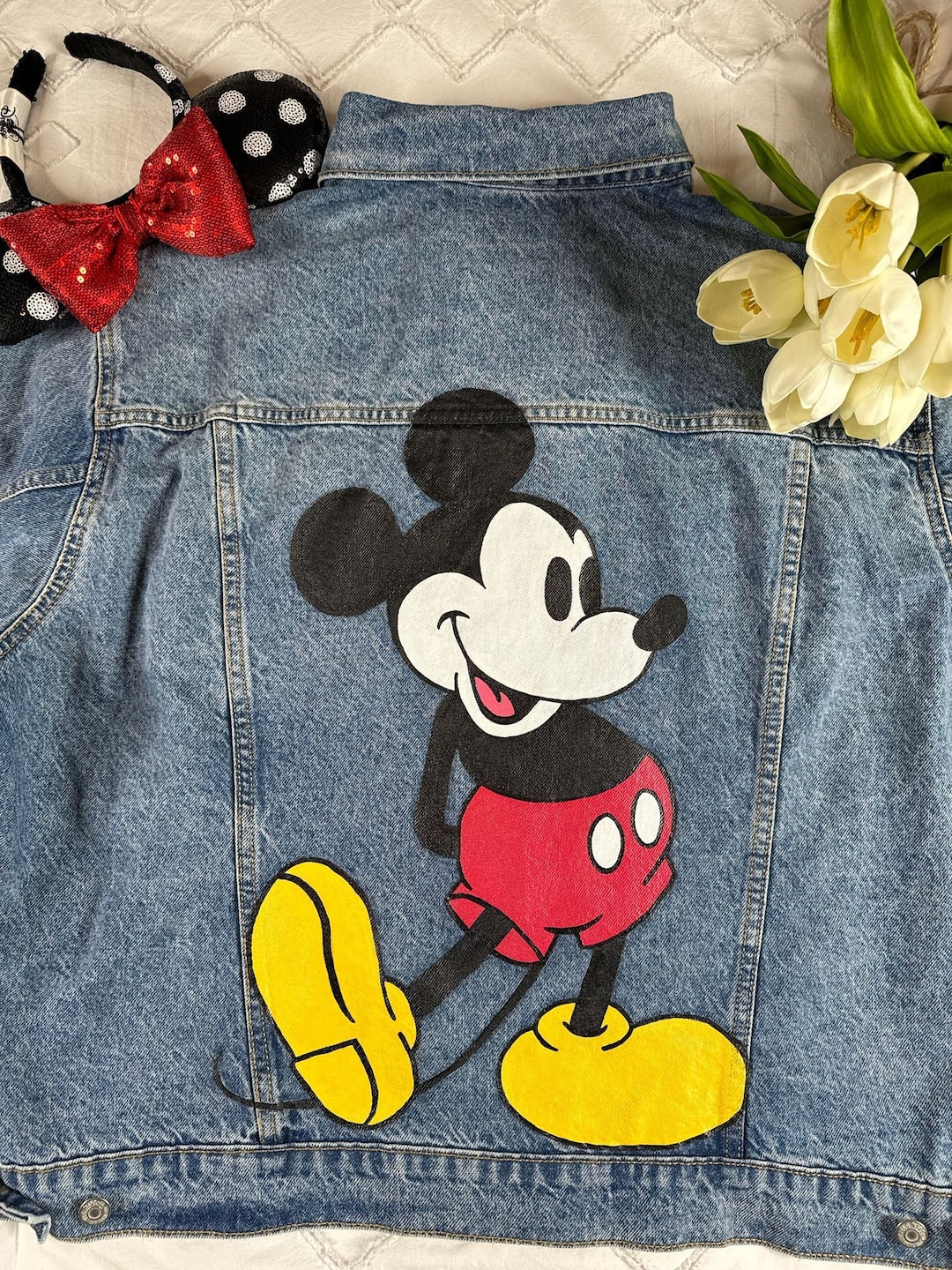 Mickey Mouse Hand-painted Jacket - Disney Custom Design | Disney Jean ...
