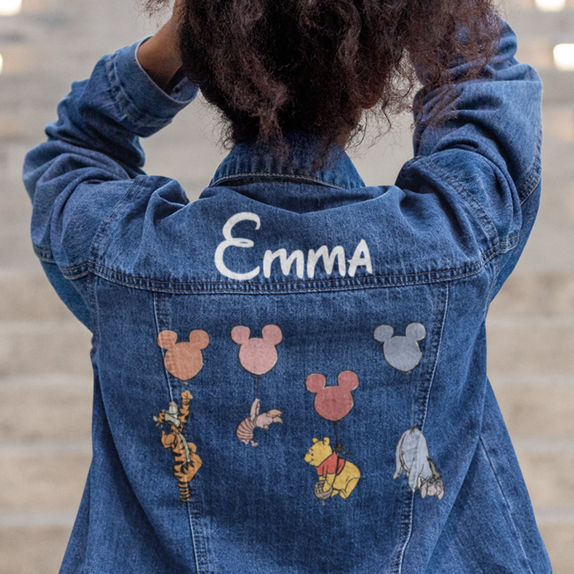 Disney Jacket, Custom Disney Jean Jacket Winnie Pooh, Tiger, Piglet ...