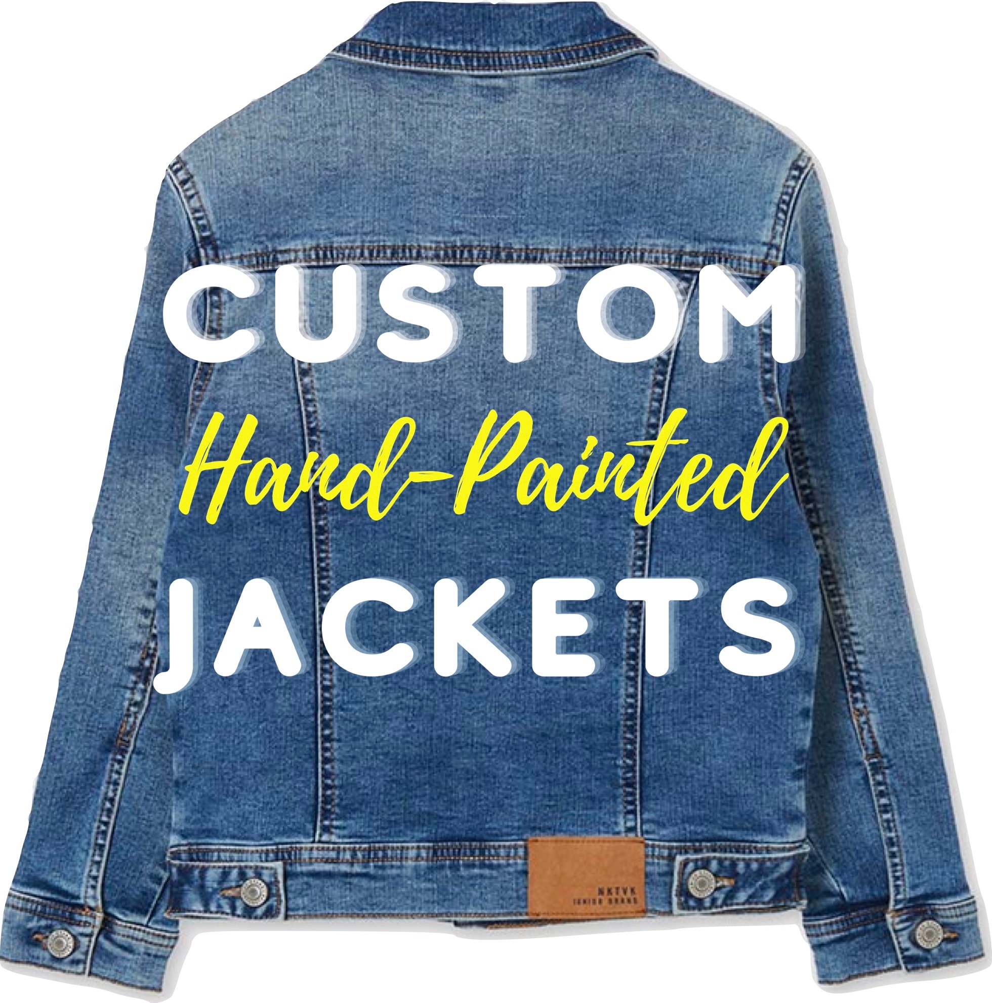 Fashion Statement Piece Denim Outerwear-vintage Denim Art Jean Jacket ...