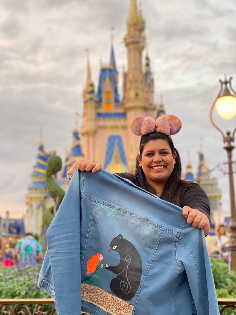Mickey and Minnie Hand-painted Jacket Disney Custom Design Disney Jean ...