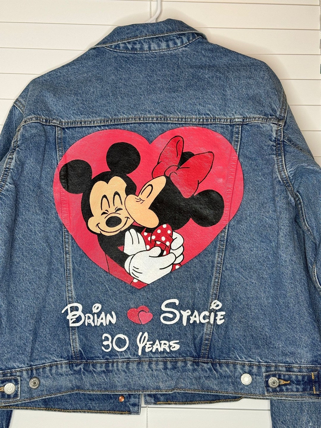 Mickey Mouse Hand-painted Jacket, Mickey and Minnie, Jacket and ...