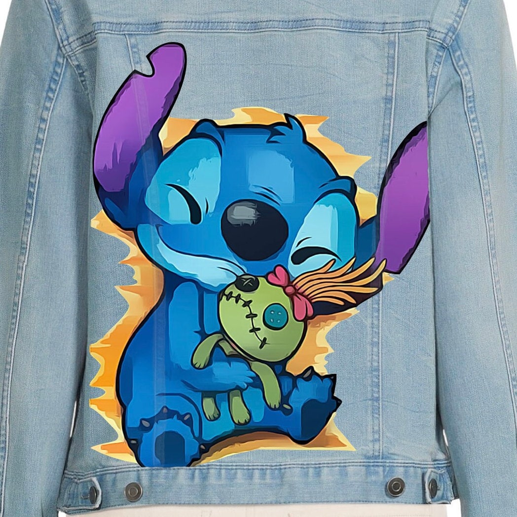 Stitch Hand-painted Jean Jacket Custom Design for Macy Palmer - Etsy