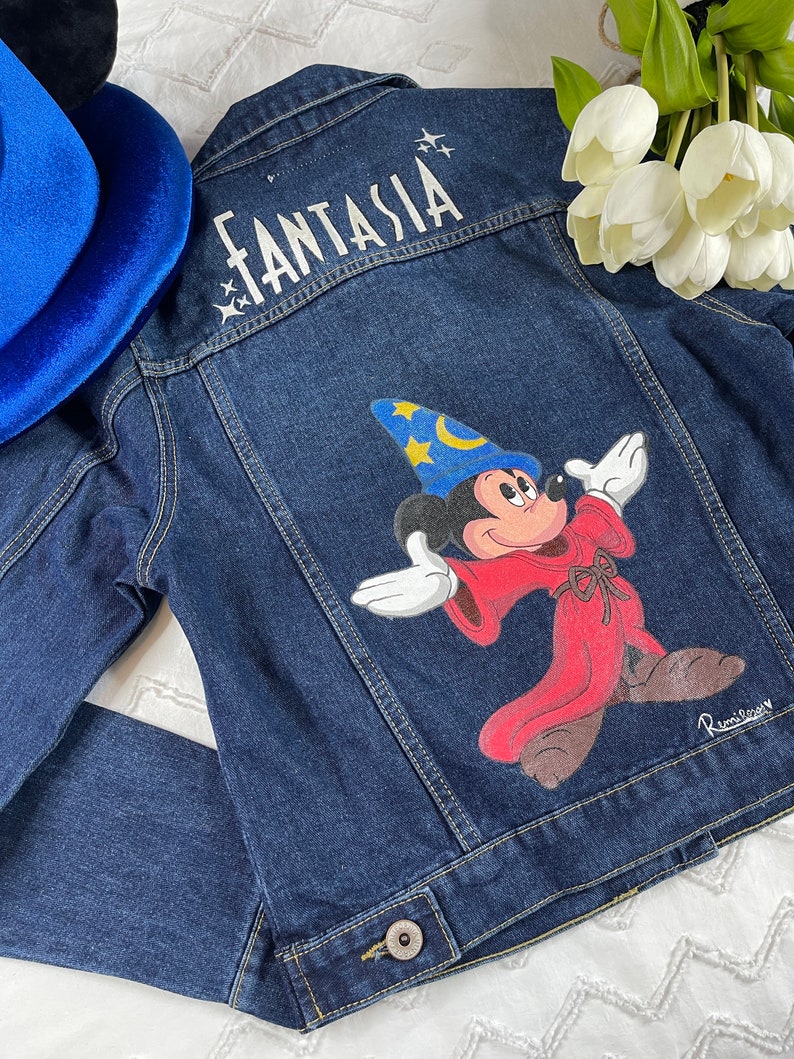 Mickey Mouse Fantasmic Hand-painted Jacket Disney Custom Design Disney ...