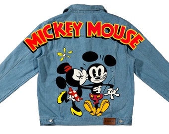 Mickey Mouse Hand-painted Jacket Disney Custom Design Disney Jean ...