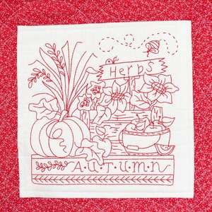 Embroidered and Quilted Wall Hanging Four Seasons Wall Hanging Summer ...