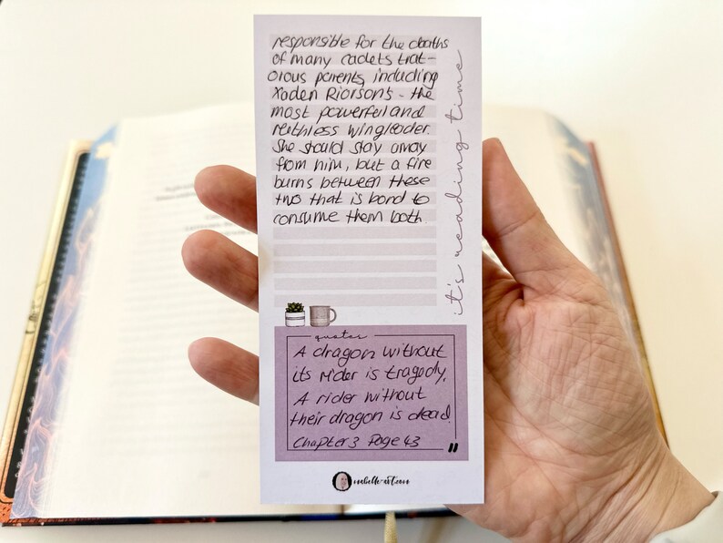 Bookmark Book Review / Book Notes Reading Journal - Etsy