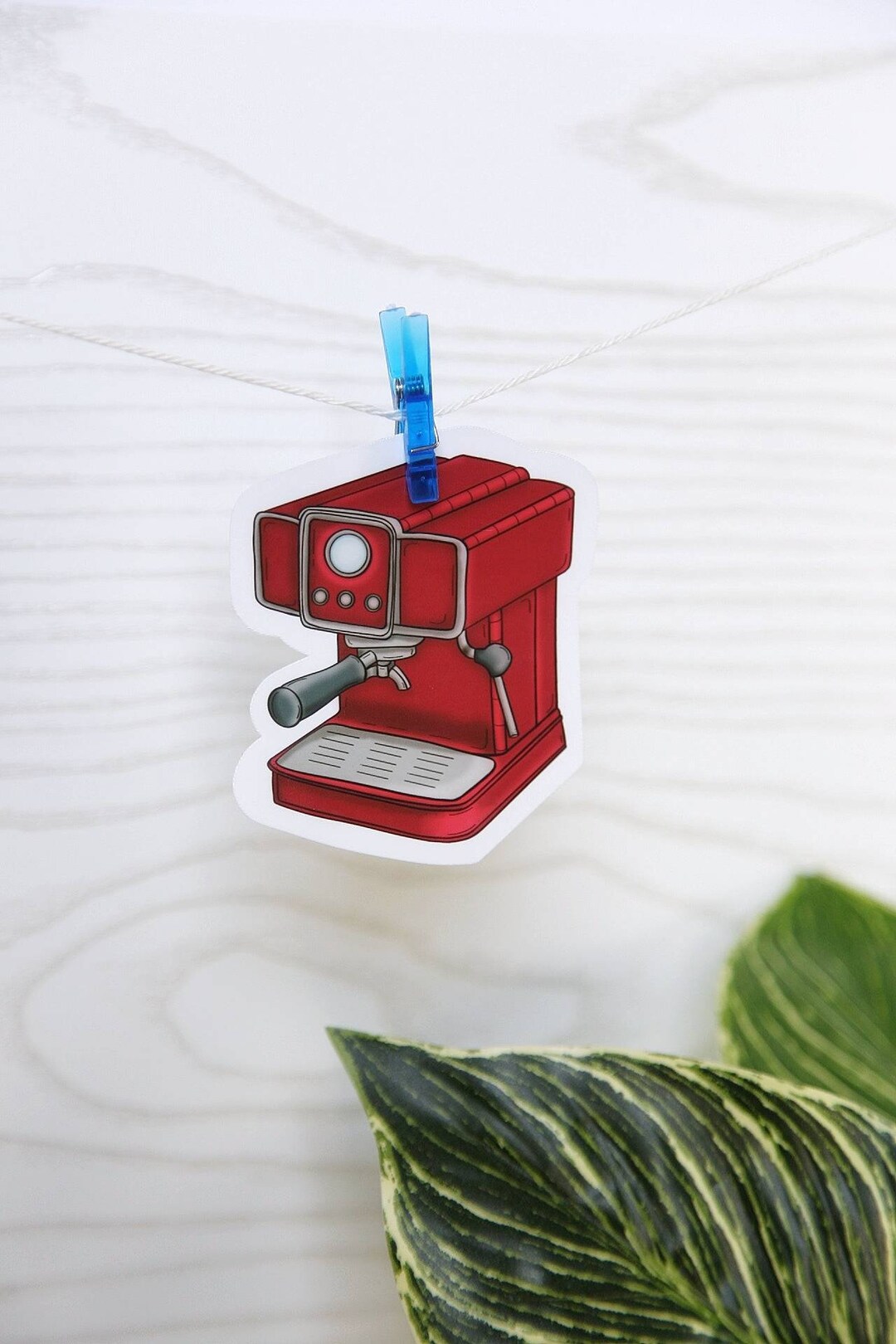 Red Espresso Maker Sticker Waterproof, Vinyl, Personalize Your Gear ...