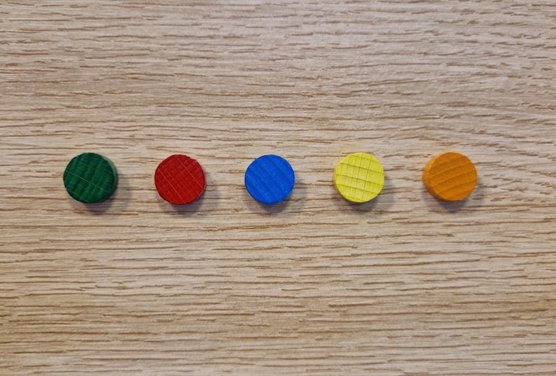 105pc Handmade Wooden Counters 15mm Circle 60pc Wooden - Etsy