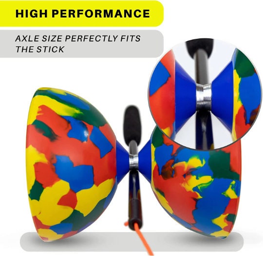 Juggle Dream Jester Diabolo Set Beach Fixed Axle Professional Diabolo ...
