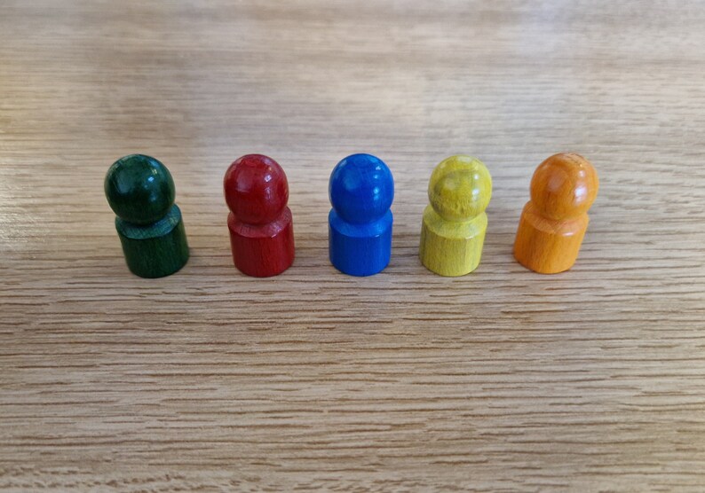 105pc Handmade Wooden Counters 15mm Circle 60pc Wooden Blocks 10mm 5pcs ...