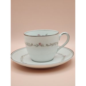 Vintage Noritake China Mayfair Pattern Demitasse Cup Saucer Pink Roses ...
