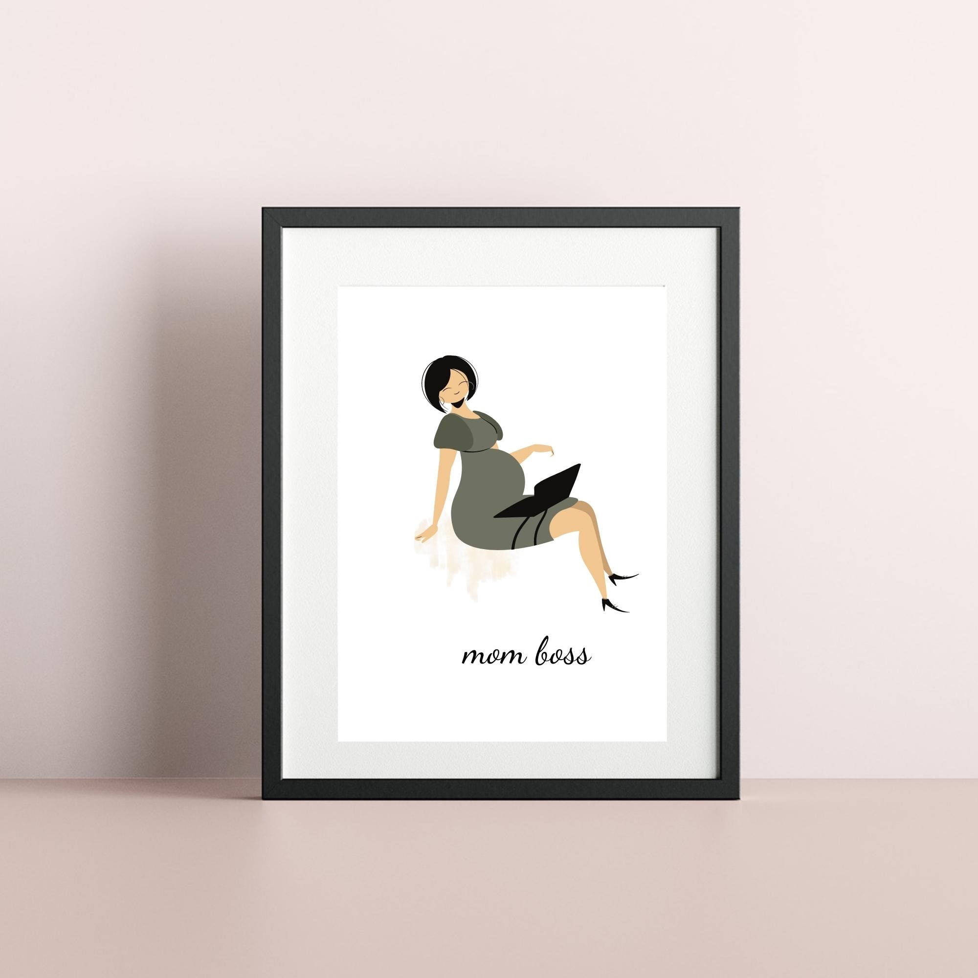 Mom BOSS Print, Mother Printable, Nursery Poster, Nursery Printable ...