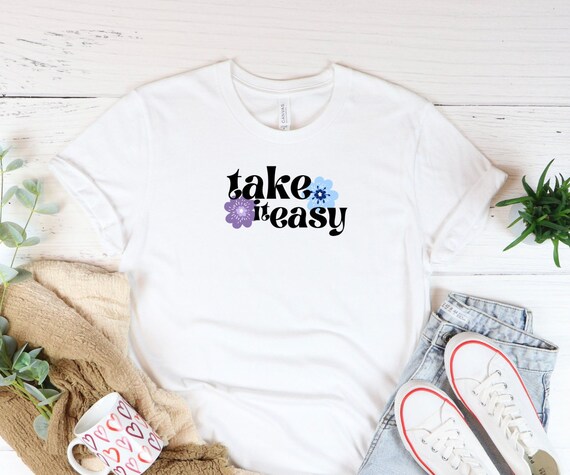 Take It Easy Shirt Take It Easy Retro Shirt Retro Shirt | Etsy