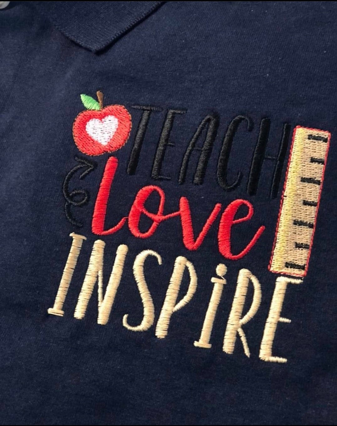Teacher Polo, Teacher Shirt, Polo for Teachers, Teach Love Inspire ...