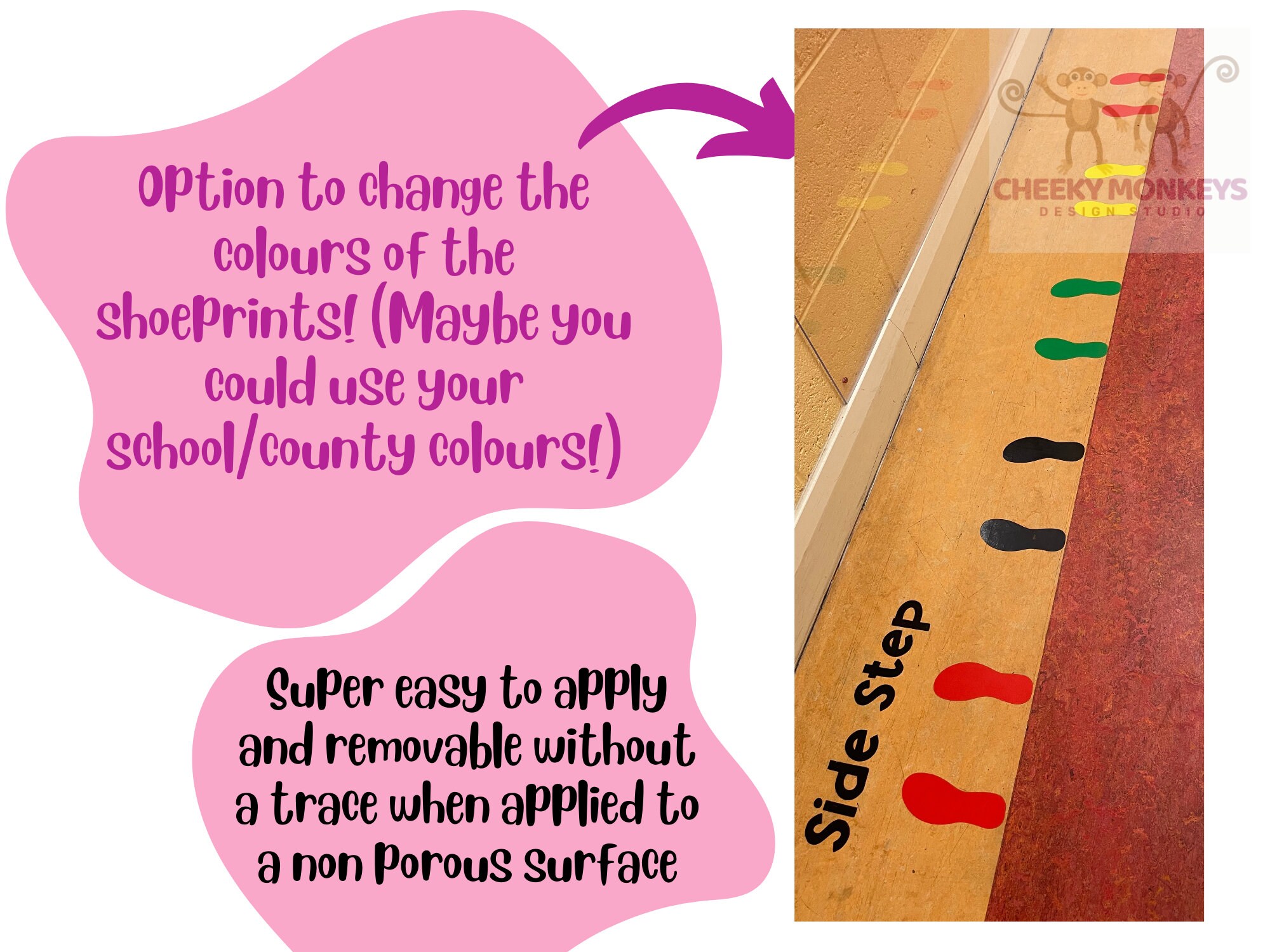 Side Step Shoeprints Sensory Path Floor Decal Self Regulation - Etsy UK