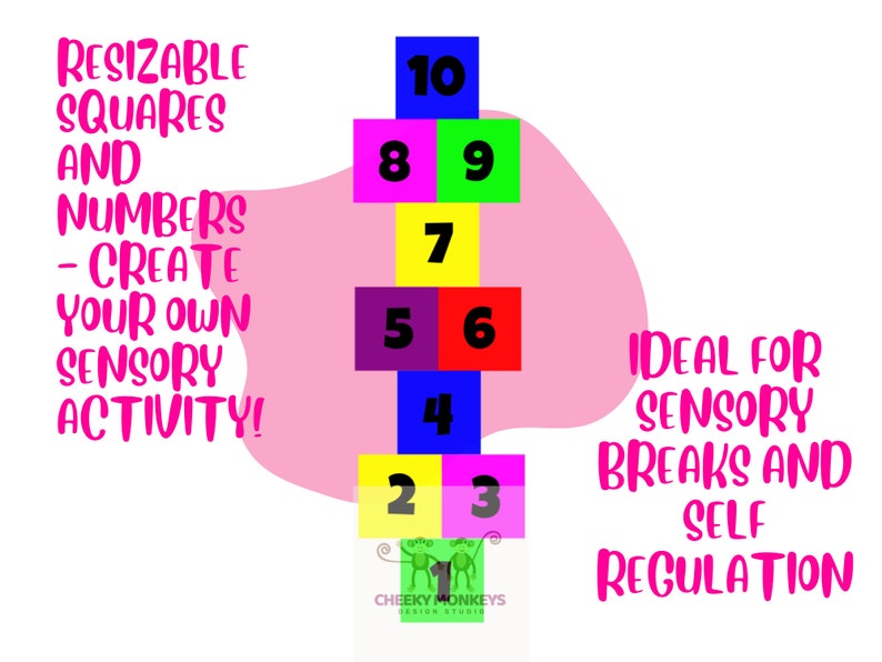 Number Hopscotch Sensory Path Digital Download Floor Decal Cricut SVG ...