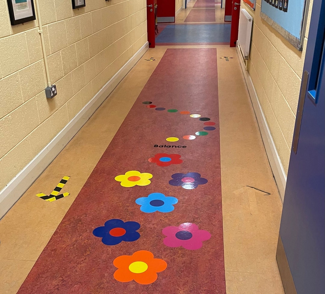 Flower Hopscotch Sensory Path Floor Decal Self Regulation School ...