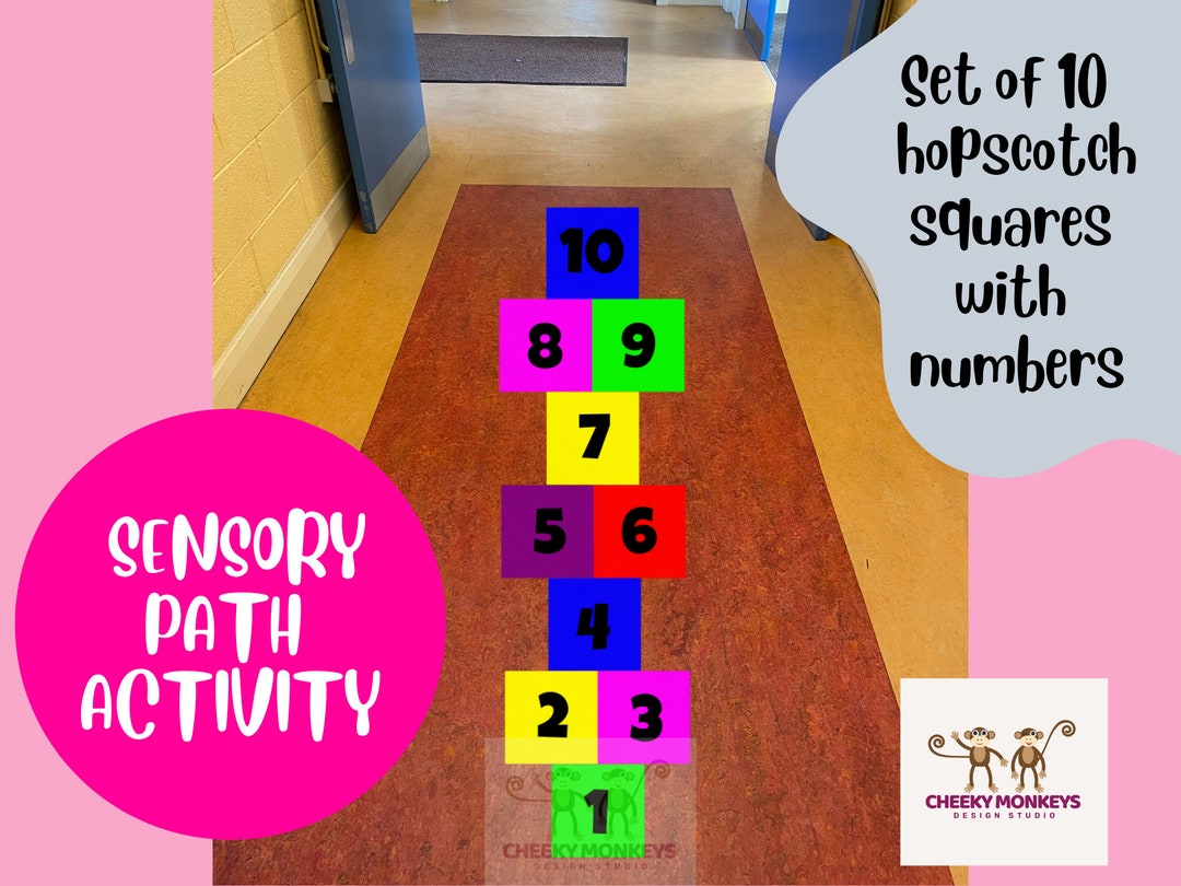 Number Hopscotch Sensory Path Floor Decal Self Regulation School ...