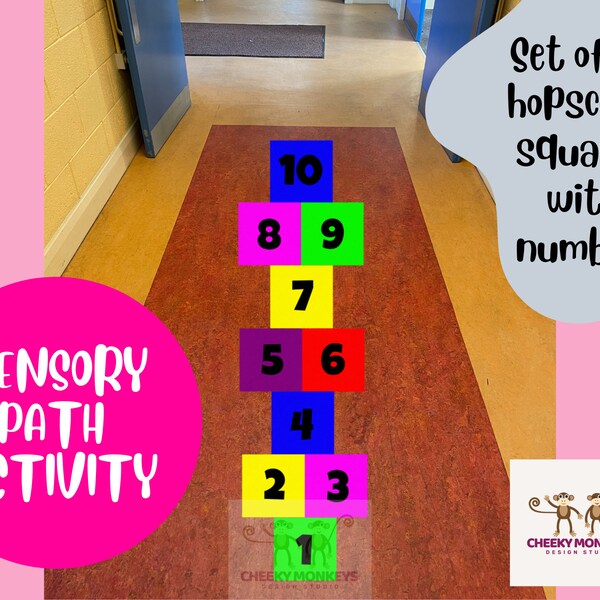 School Number Floor Decal - Etsy