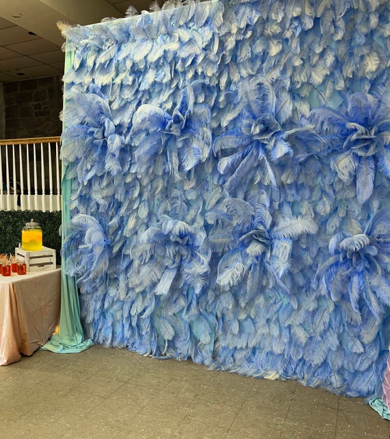 Feather Wall Backdrop 3D Backdrop Wedding Backdrop Ostrich - Etsy