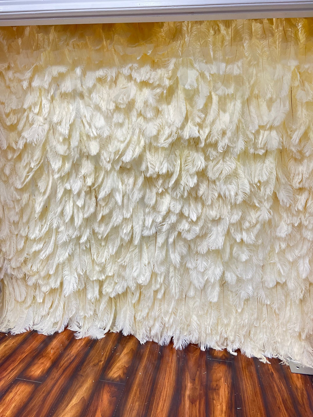 Feather Wall Backdrop 3D Backdrop Wedding Backdrop Ostrich Feathers ...