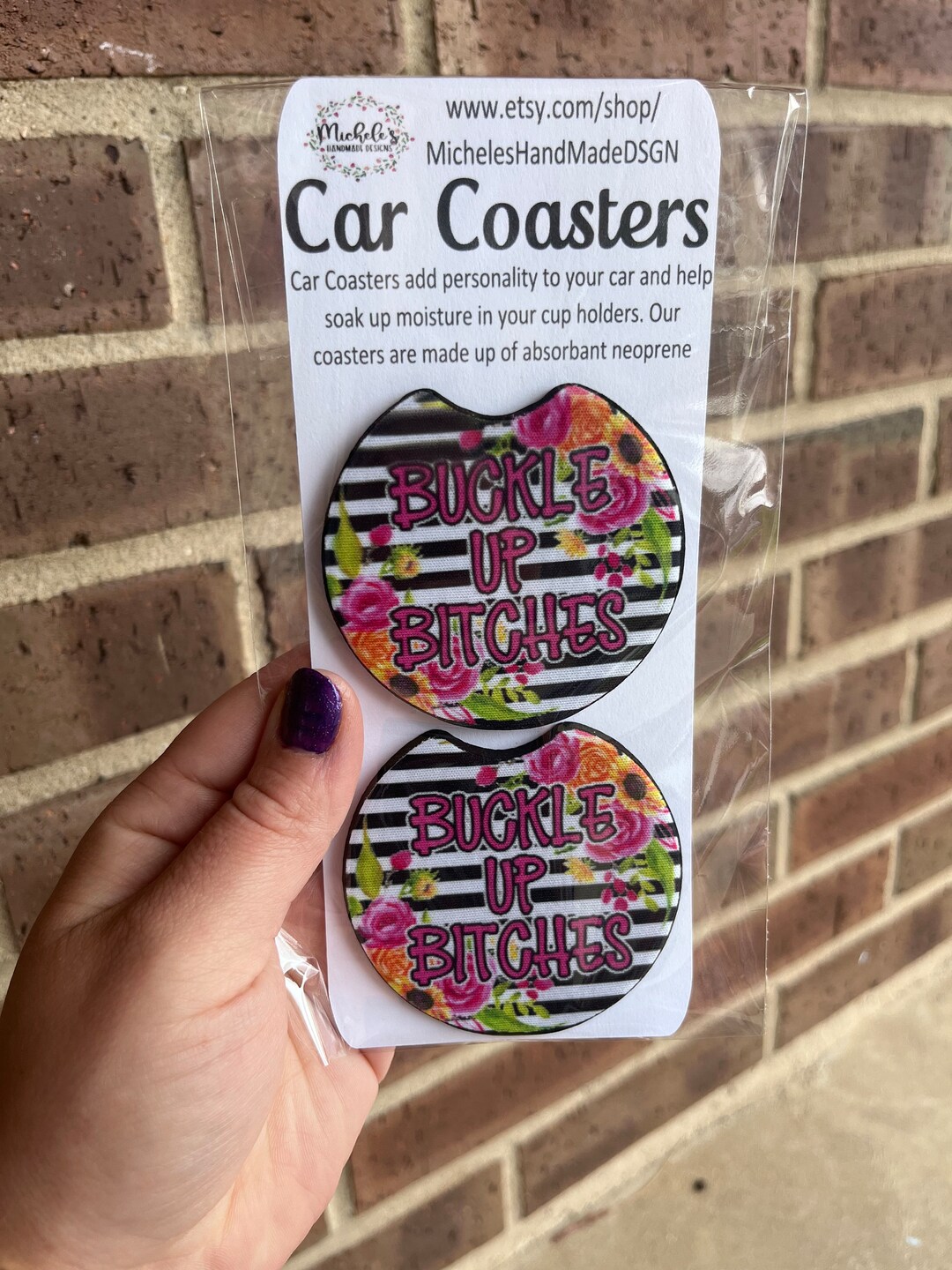 Funny Car Coasters, Car Coasters, Buckle up Car Coasters - Etsy