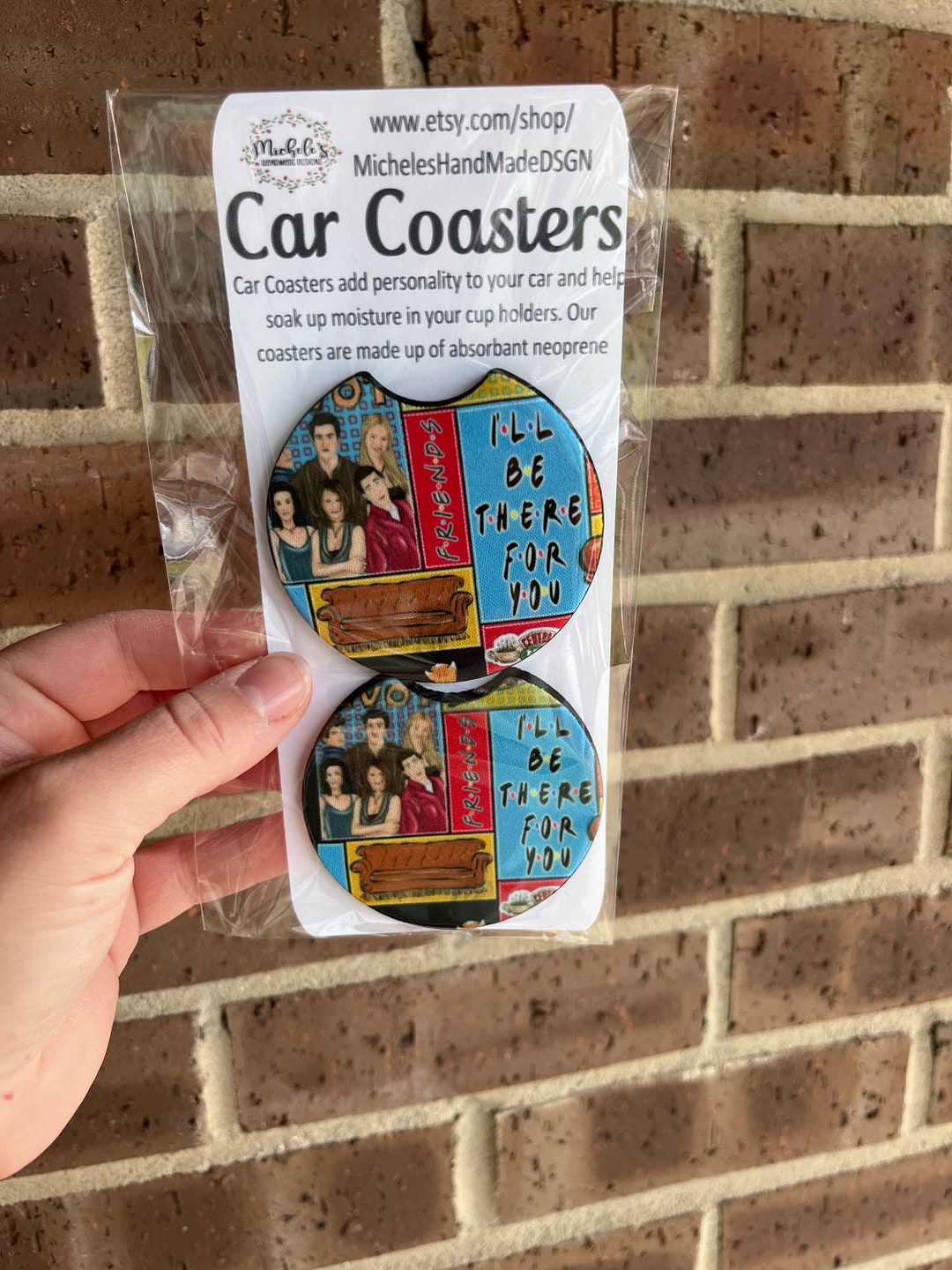 Friends Theme Car Coasters Car Coasters set of 2 - Etsy