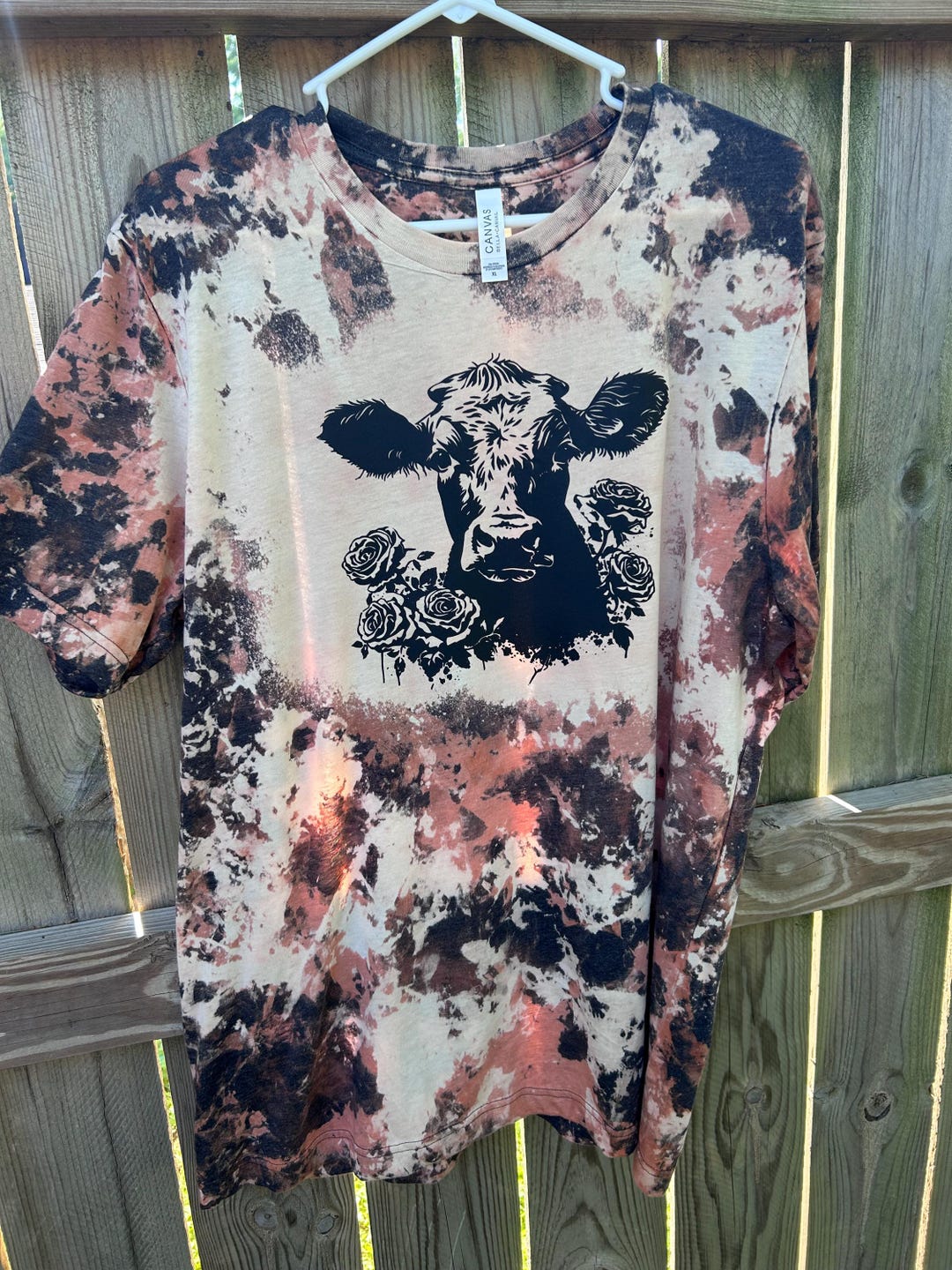 Floral Heifer Shirt, Cow Shirt, Cowhide Shirt, Country Western Shirt ...