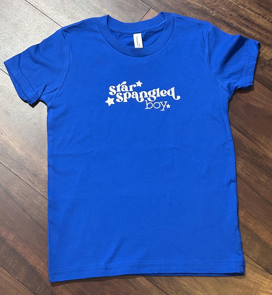 Star Spangled Boy Shirt: 4th of July Kids Graphic Tee - Etsy